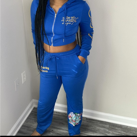 Ed Hardy | Pants & Jumpsuits | 2pc Ed Hardy Set Petite Wear For A Night ...